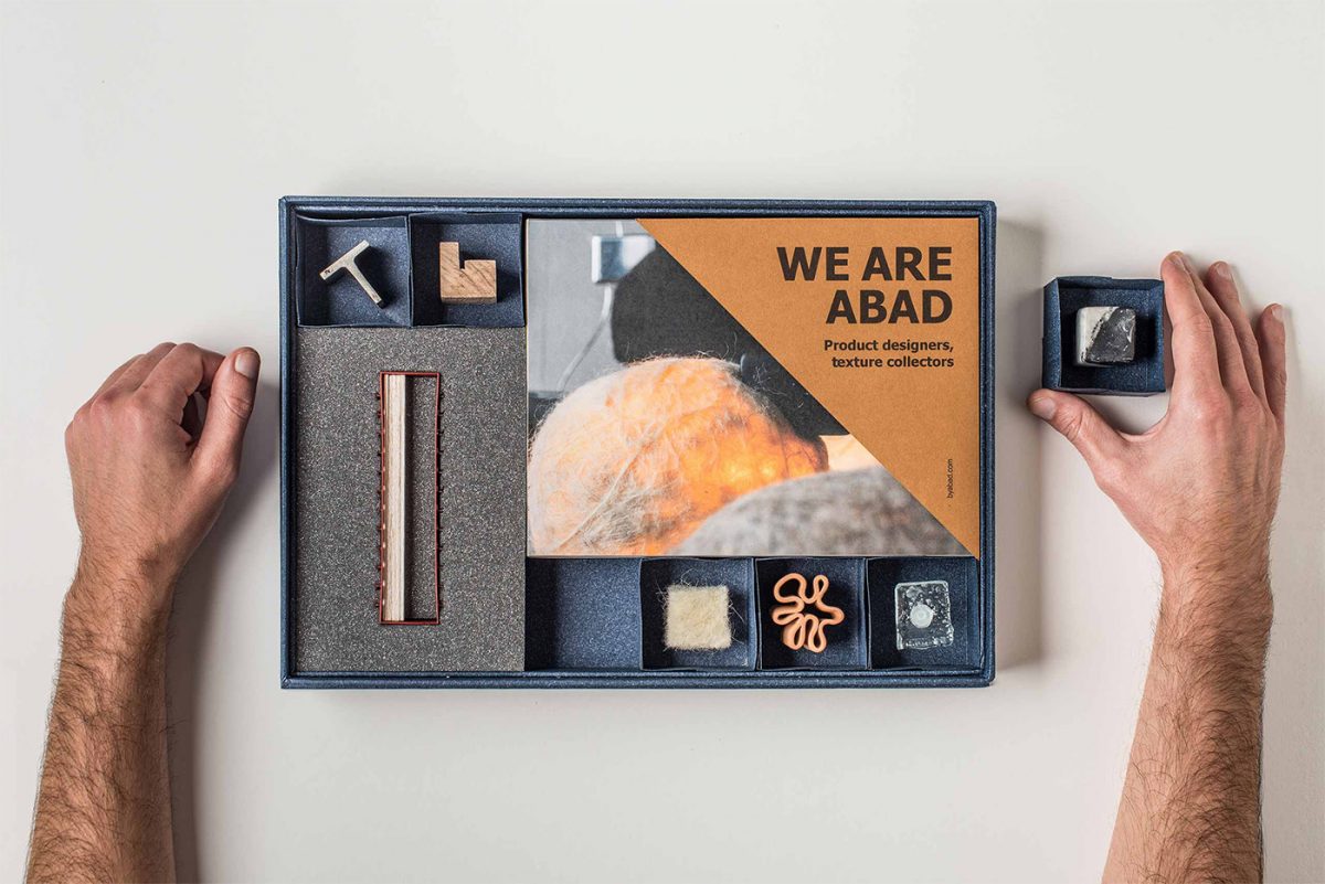 Abad furniture design, logo and identity by Marina Goñi, Getxo, Spain