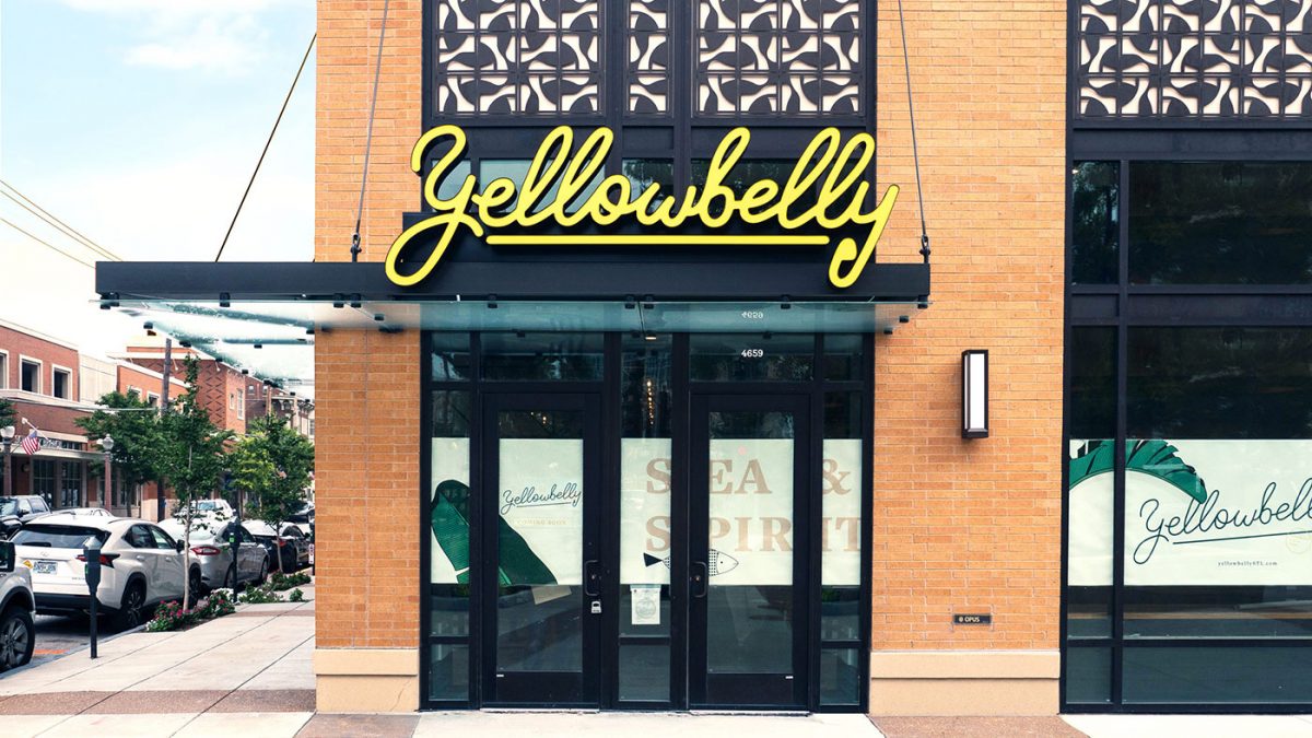 Yellowbelly restaurant identity, designed by Atomicdust, St Louis
