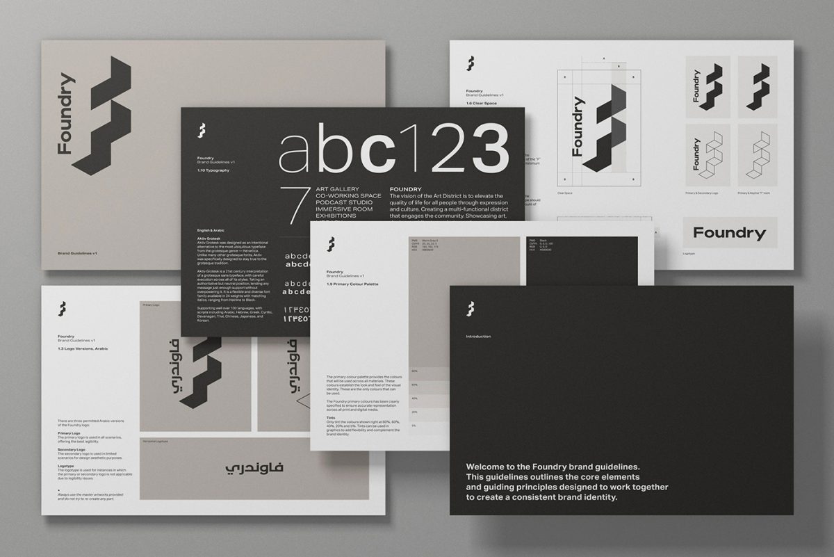 Foundry logo and identity, by Moloobhoy & Brown | Identity Designed