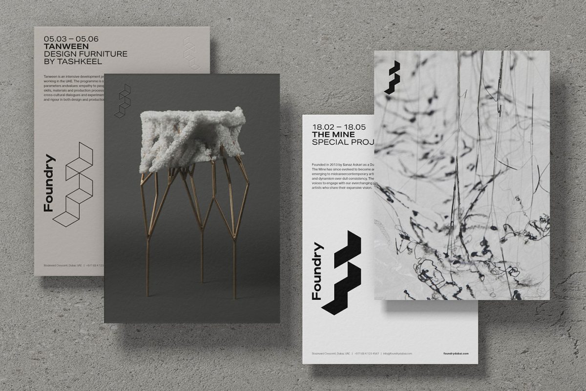 Foundry logo and identity, by Moloobhoy & Brown | Identity Designed