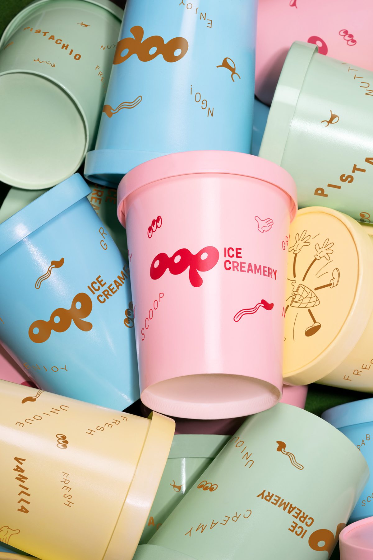 OOP ice cream, Qatar | Identity Designed